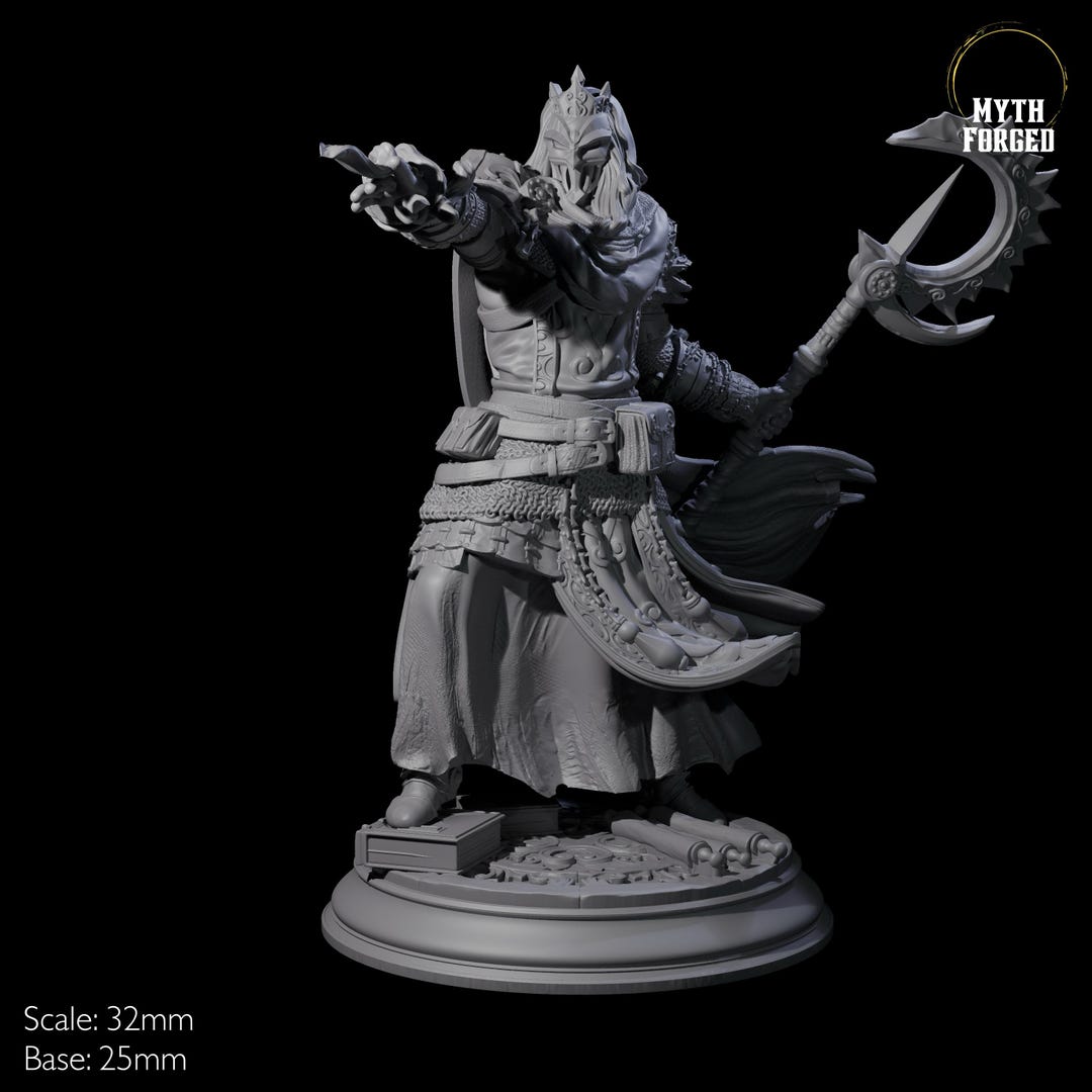 Masked Death Cleric Miniature for D&D, Dungeons and Dragons, Pathfinder ...