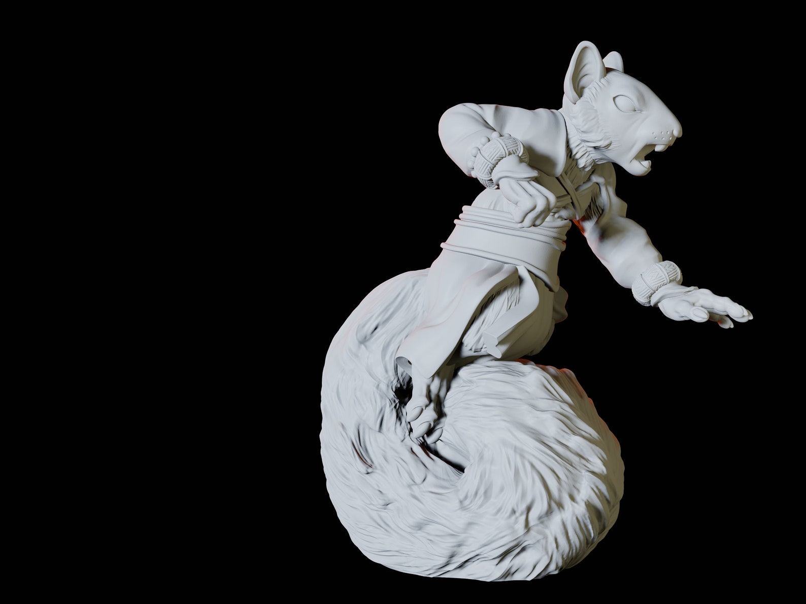 Three Nutchkin, Squirrel Monks Miniature for D&D, Dungeons and Dragons ...