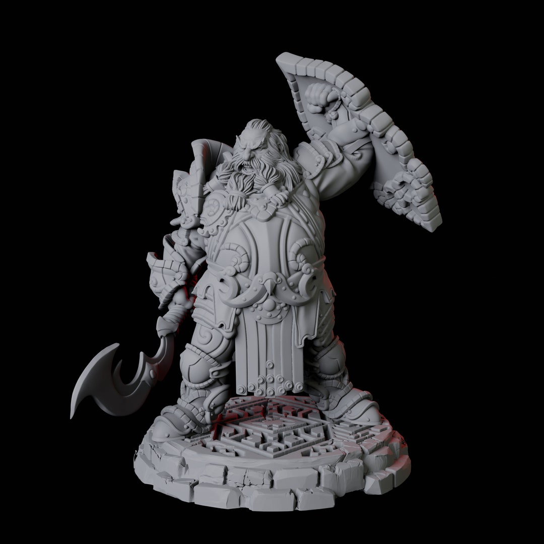 Heavy Armour Dwarf Miniature A for D&D, Dungeons and Dragons ...