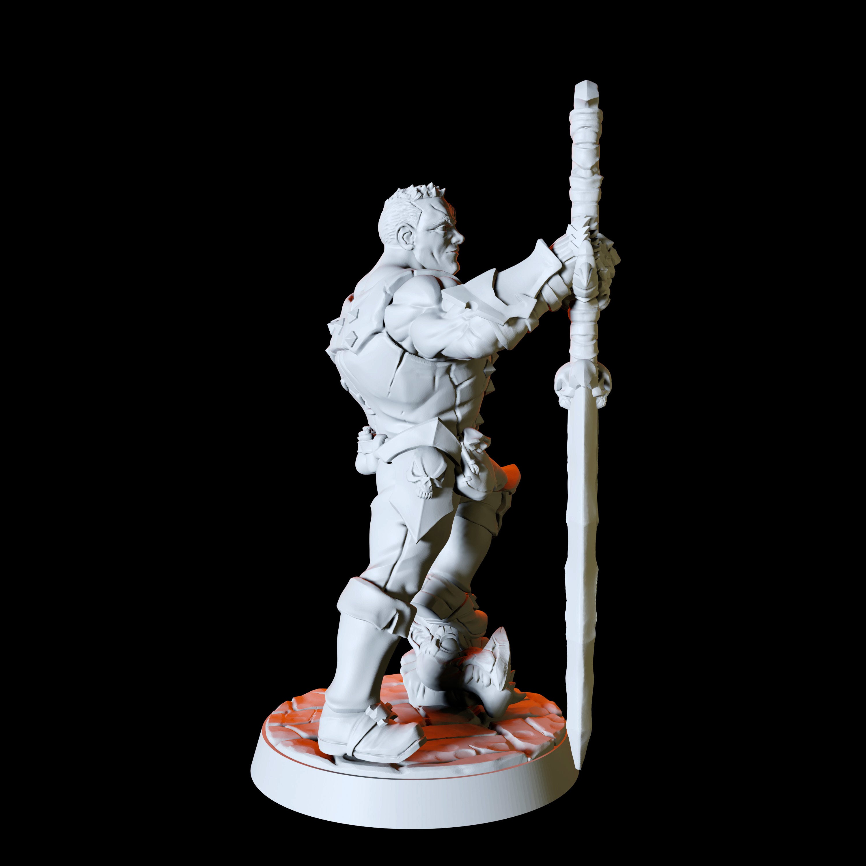 Human Barbarian Miniature for D&D Dungeons and Dragons - Etsy