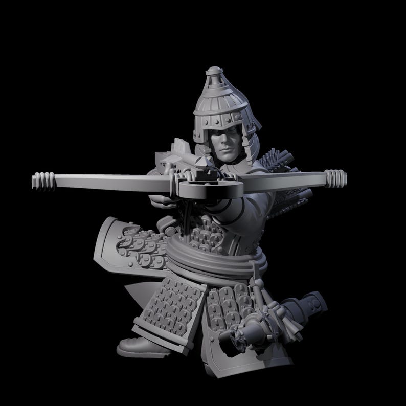 Reloading Human Crossbowman B Miniature for D&D, Dungeons and Dragons ...