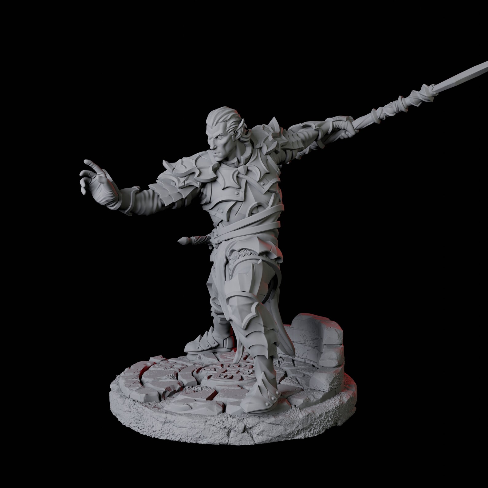Dark Elf or Drow Fighter Miniature A for D&D, Dungeons and Dragons ...