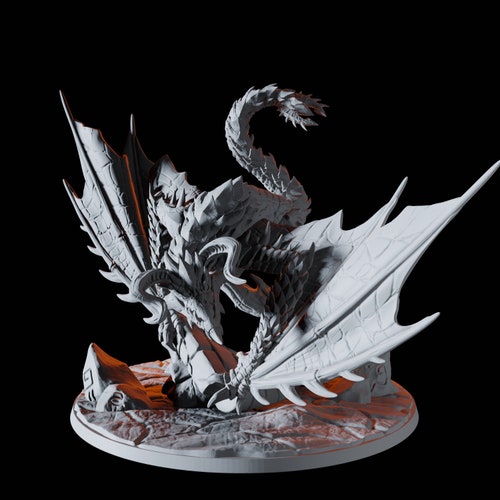 Red Dragon Miniature for D&D Dungeons and Dragons Pathfinder - Etsy