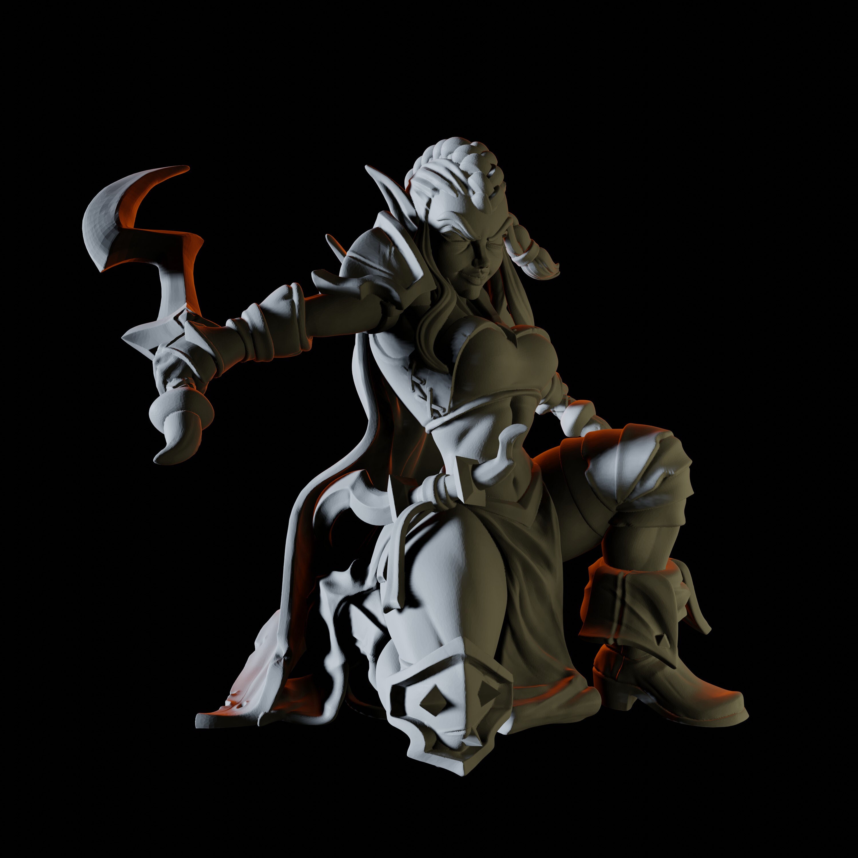 Elven Female Rogue Miniature for D&D Dungeons and Dragons | Etsy