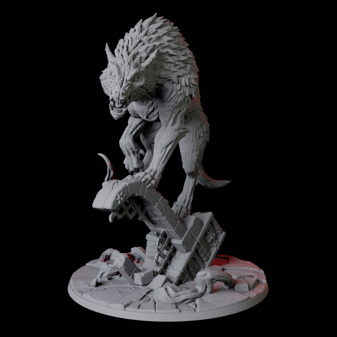 Ferocious Werewolf Boss With Silver Sword Miniature for D&D, Dungeons ...