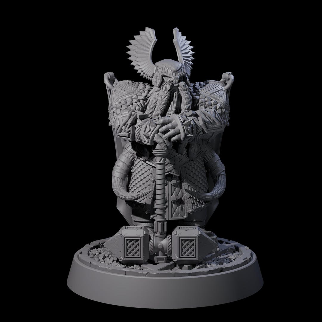 Dwarf Death Paladin E Miniature for D&D, Dungeons and Dragons ...