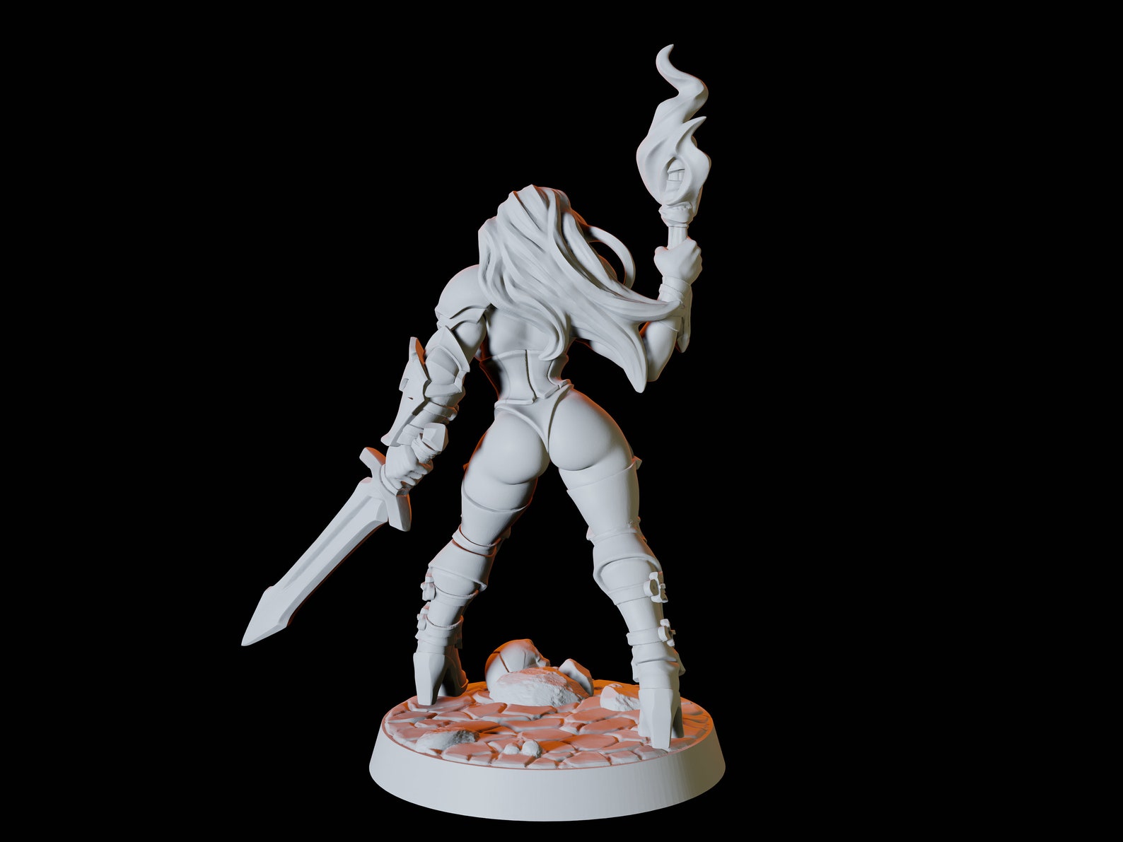 Sexy Pin Up Human Female Warrior Miniature For Dandd Dungeons Etsy