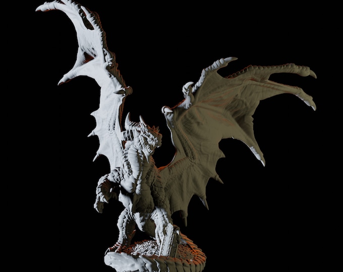 Ancient Red Dragon Display Miniature, Large Dragon Mini Model for ...