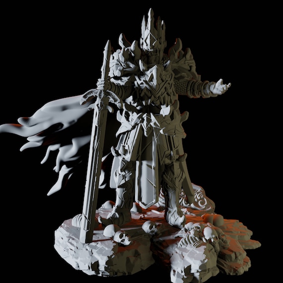 Undead Skeleton Lord Miniature for D&D Dungeons and Dragons - Etsy
