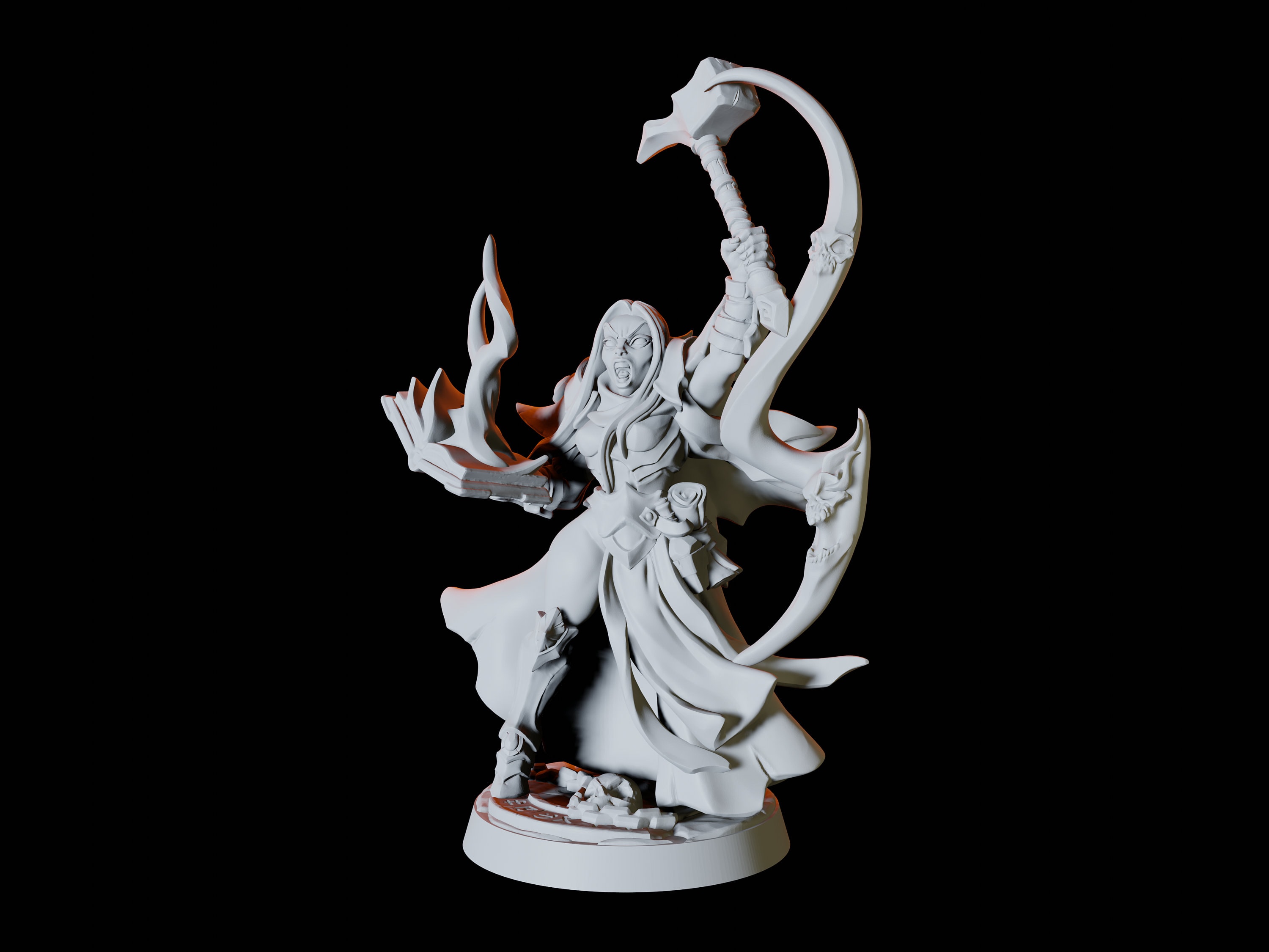 Drow or Elf Spell Caster Wizard Miniature for D&D, Dungeons and Dragons ...
