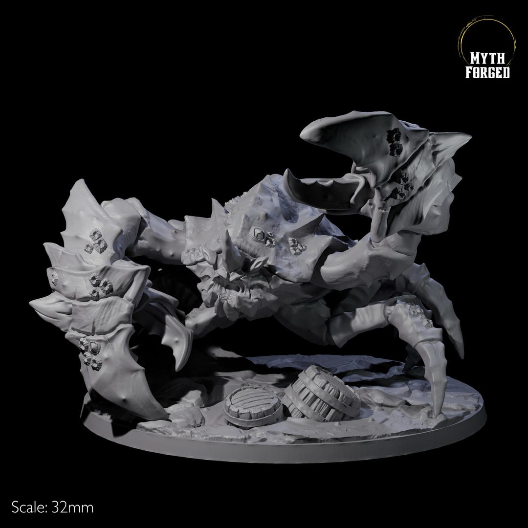Waddling Giant Crab Miniature for D&D, Dungeons and Dragons, Pathfinder ...