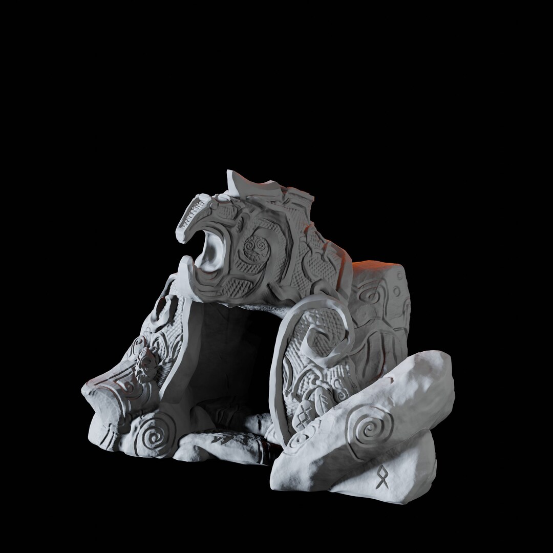 Dwarf Cave Entrance Scatter Terrain Miniature for D&D, Dungeons and ...