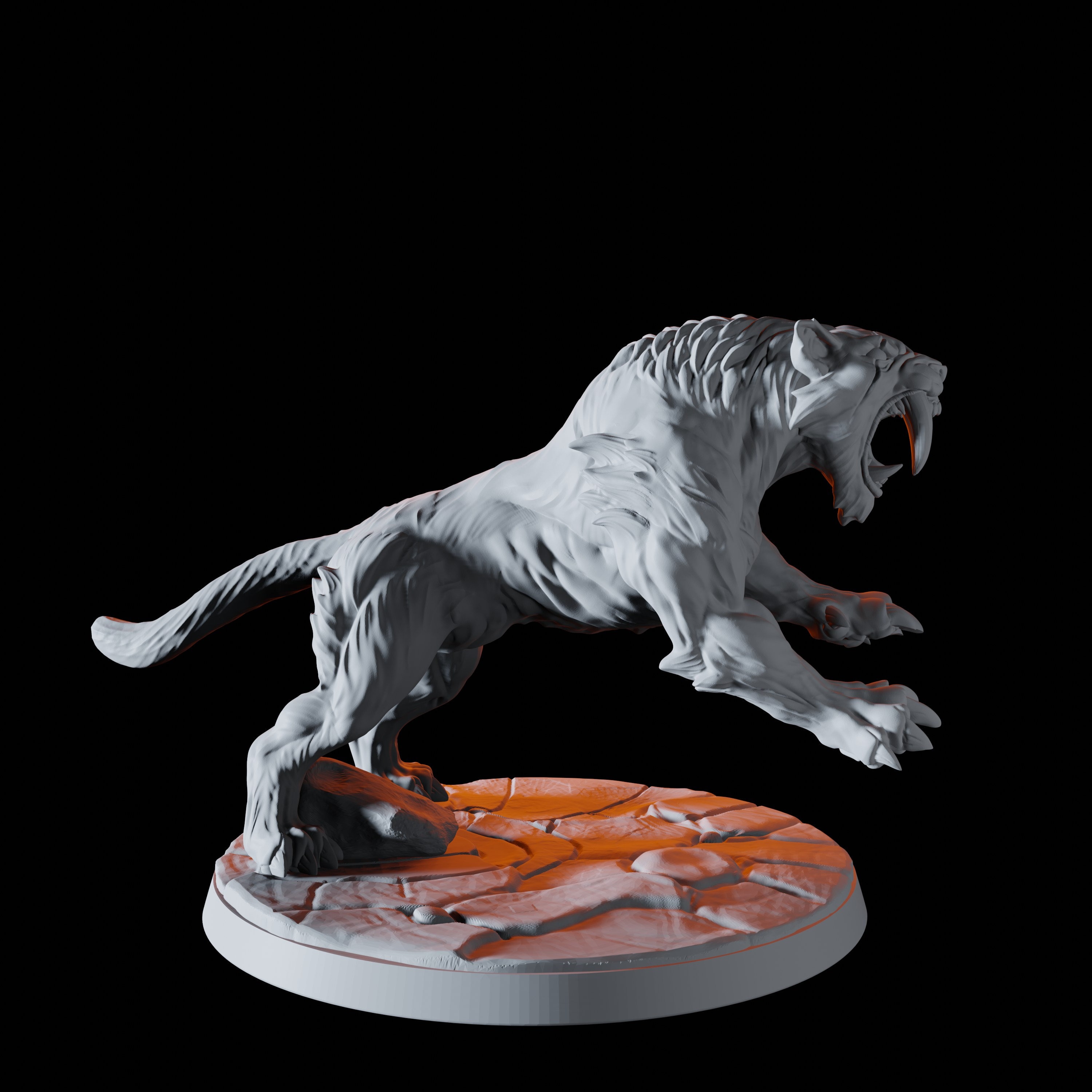 Sabre-Toothed Tiger Miniature C for D&D Dungeons and Dragons Pathfinder ...