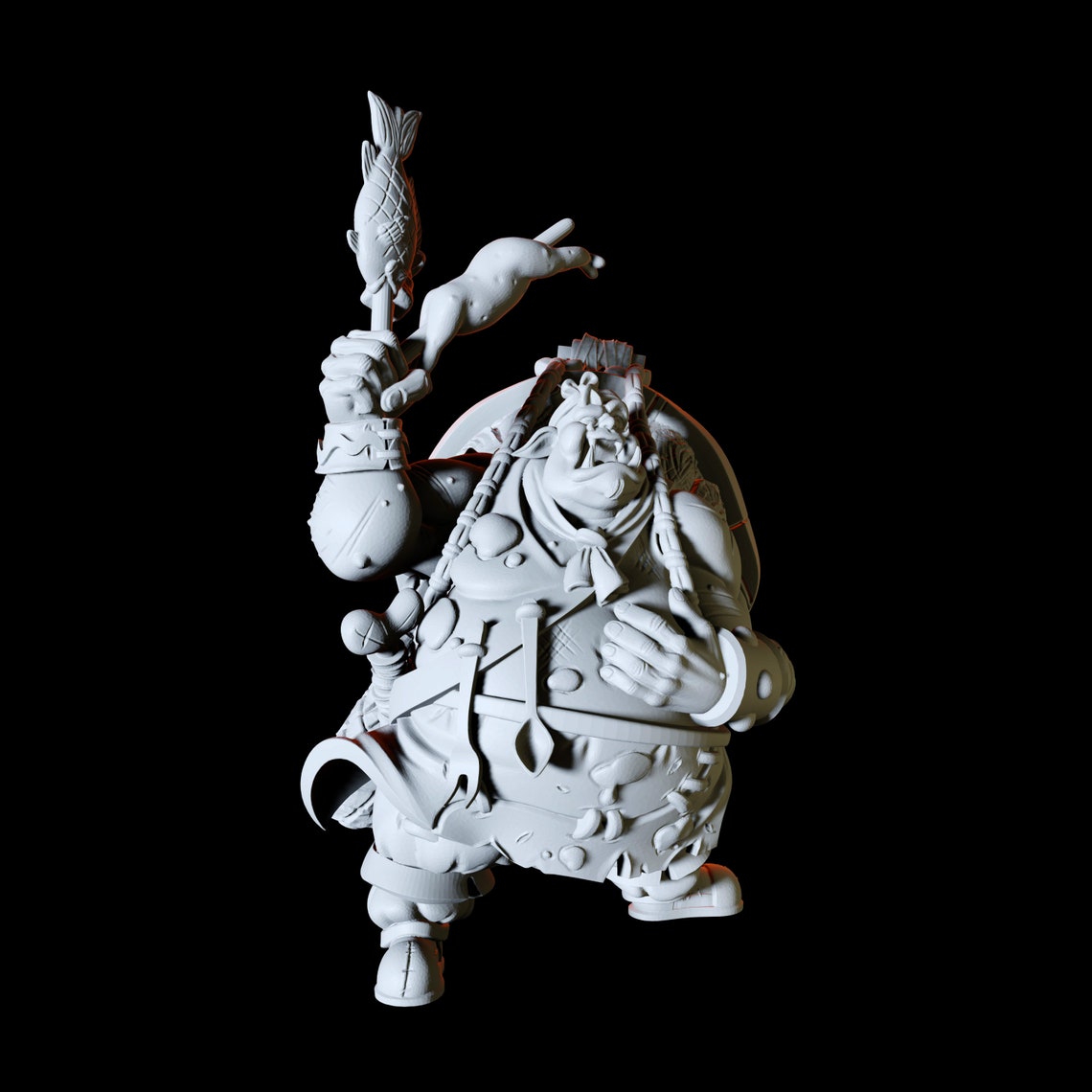 Half Orc Chef Miniature for D&D Dungeons and Dragons - Etsy