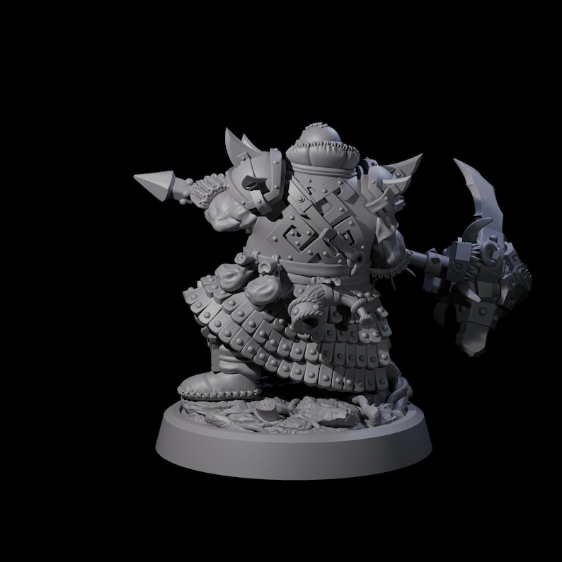 Stomping Dwarf Hammer Fighter Miniature for D&D, Dungeons and Dragons ...