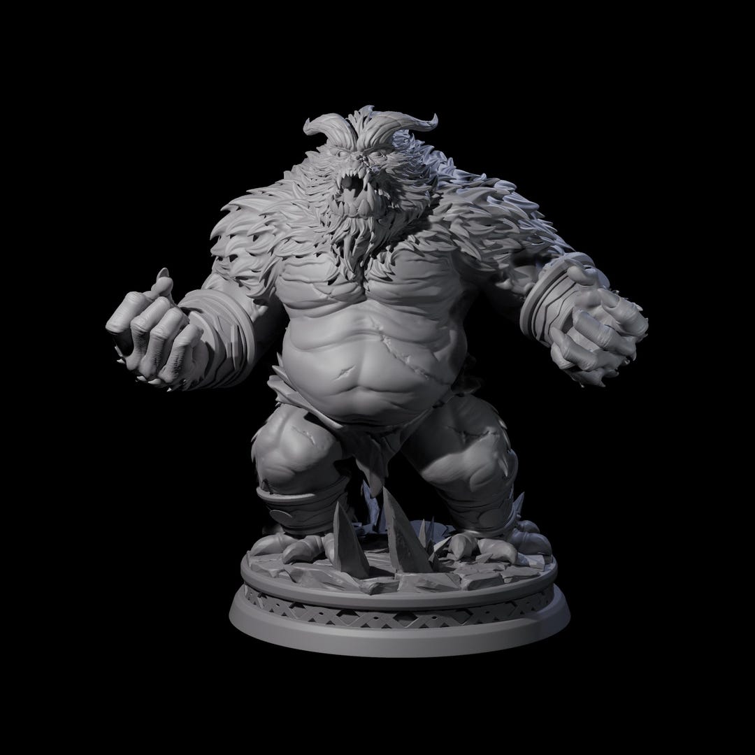 Screaming Yeti Miniature for D&D, Dungeons and Dragons, Pathfinder and ...