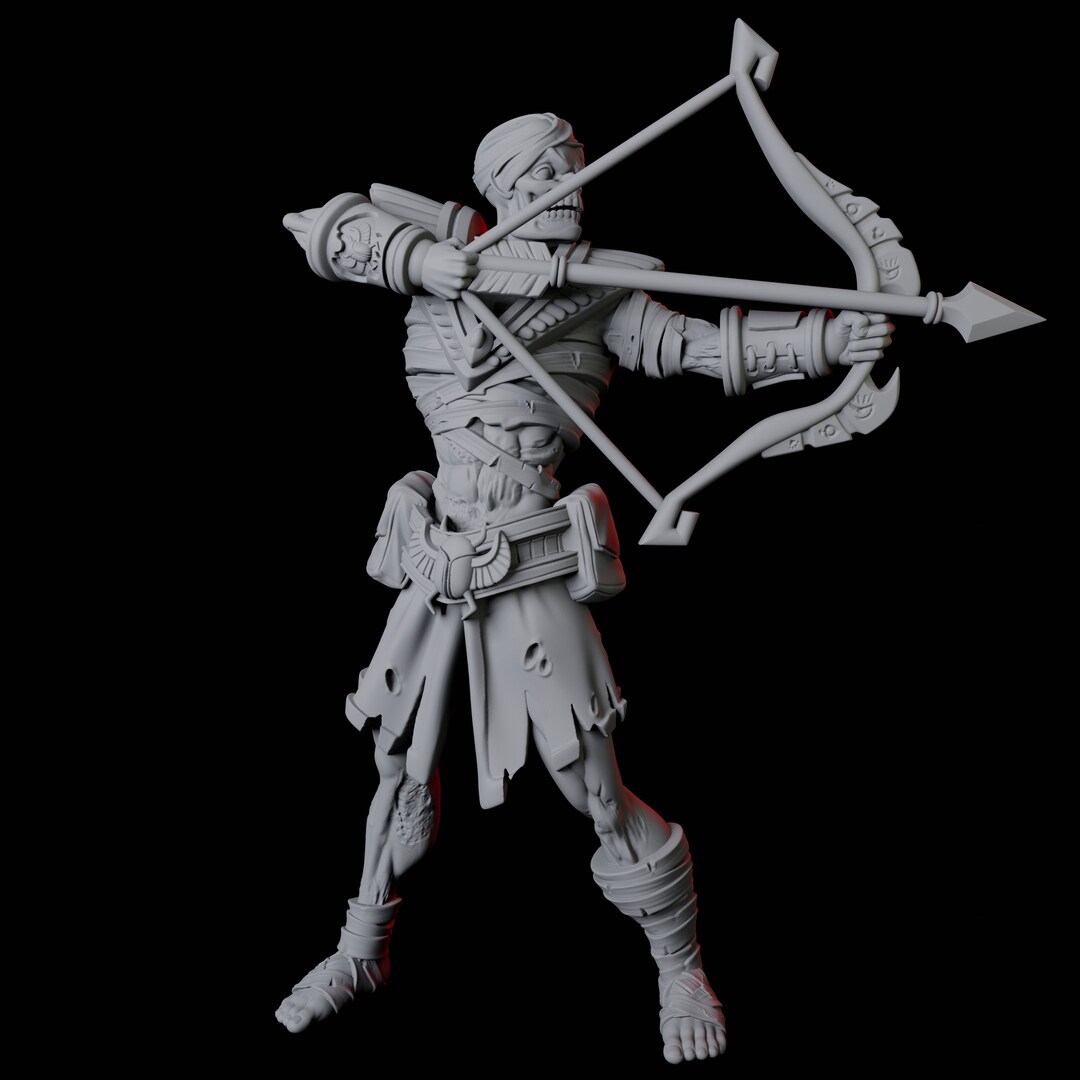 Undead Ancient Egyptian Guard Mummy A Miniature for D&D, Dungeons and ...