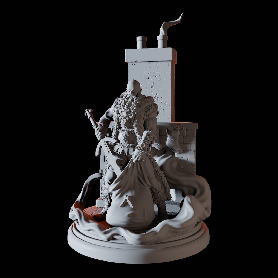 Father Christmas or Santa Miniature for D&D, Dungeons and Dragons ...