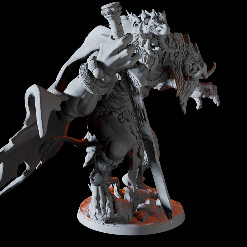 Double Headed Troll Warchief Miniature for D&D Dungeons and - Etsy