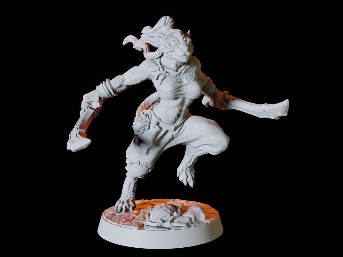 Six Tabaxi, Tigerfolk or Rakshasa Soldiers for D&D, Dungeons and ...