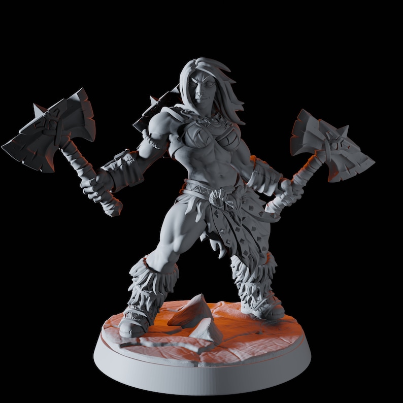 Six Human Barbarian Miniatures for D&D Dungeons and Dragons | Etsy