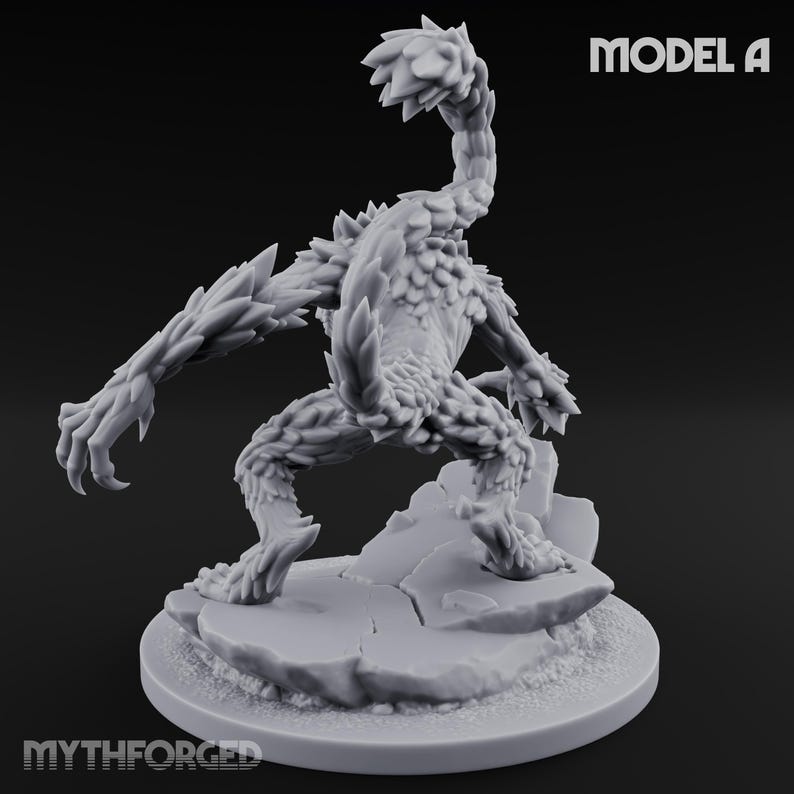 Snarling on Stone Barghest Beasts A Miniature for D&D, Dungeons and ...