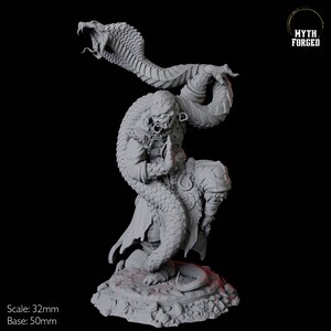 Yuan-ti Malison Snake Charmer Miniature C for D&D, Dungeons and Dragons ...