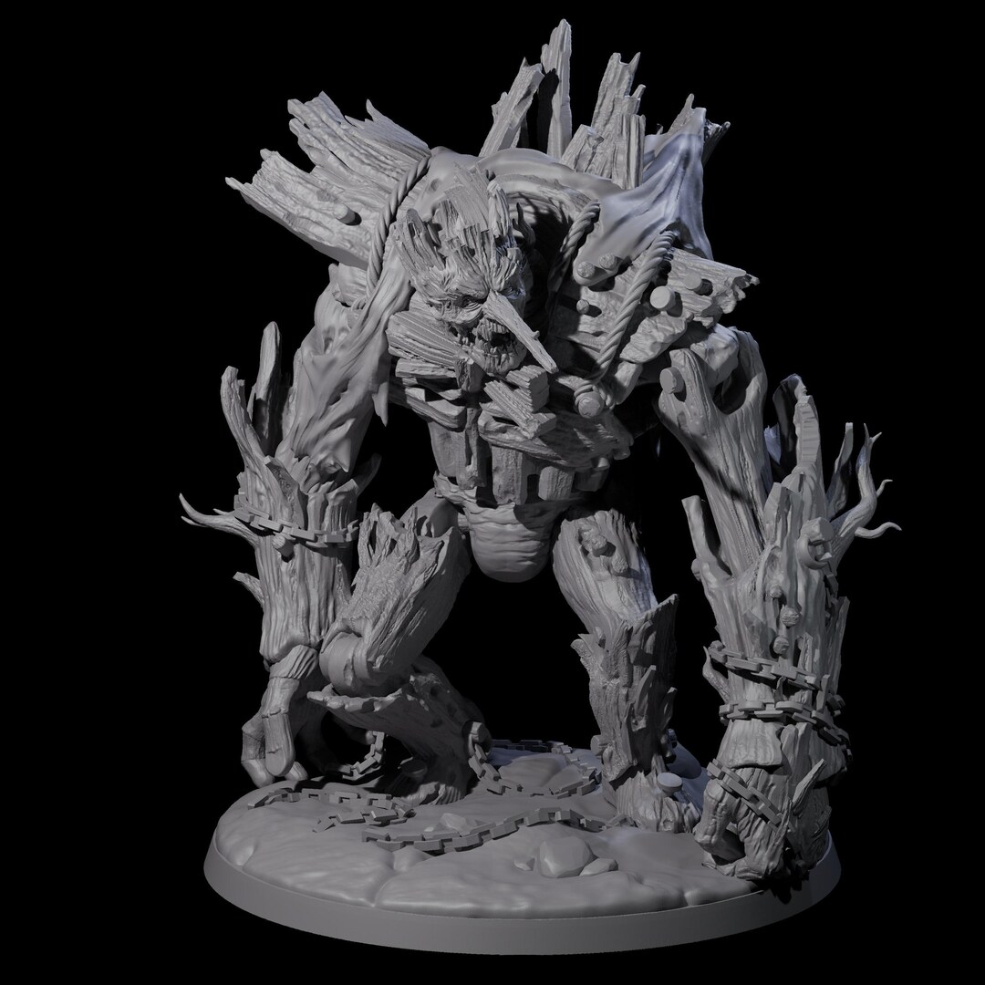 Animated Wooden Construct Miniature for D&D, Dungeons and Dragons ...