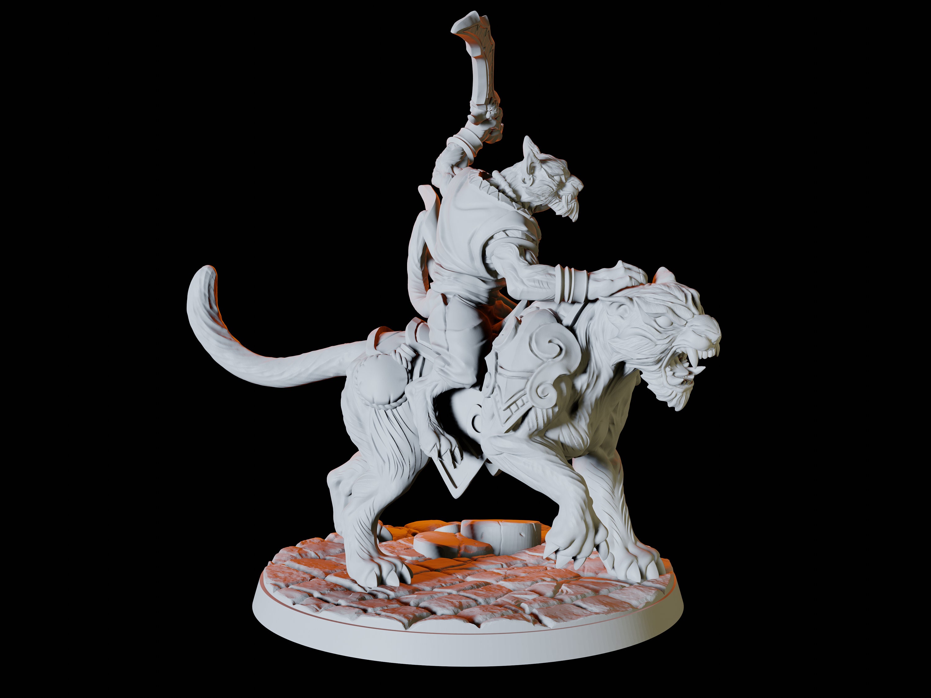 Tabaxi Tigerfolk or Rakshasa Riders Miniature for D&D | Etsy