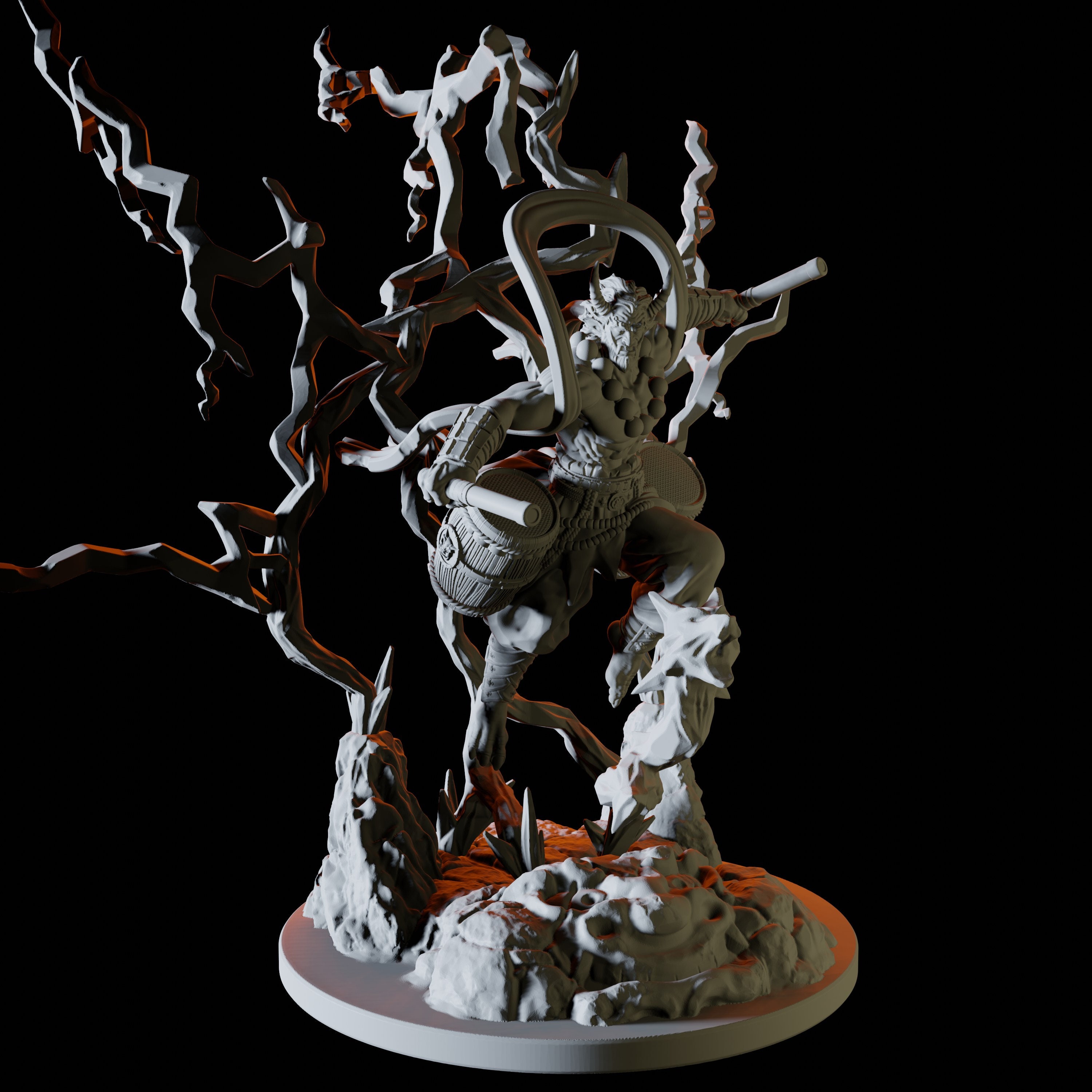 Tiefling Lightning Monk Miniature for D&D, Dungeons and Dragons ...
