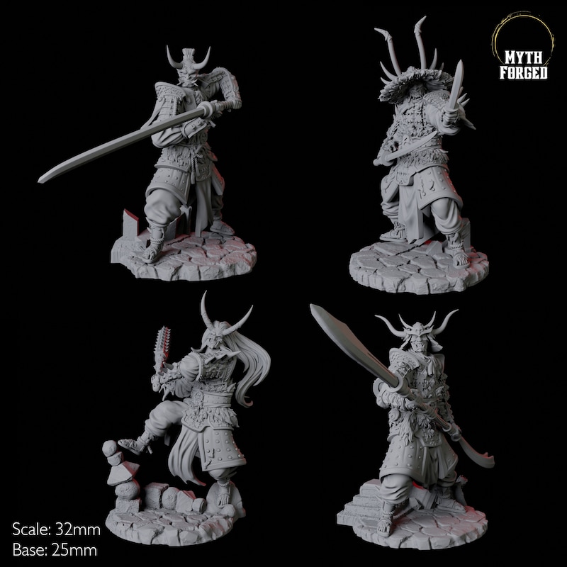 Oni Samurai Miniature - Etsy