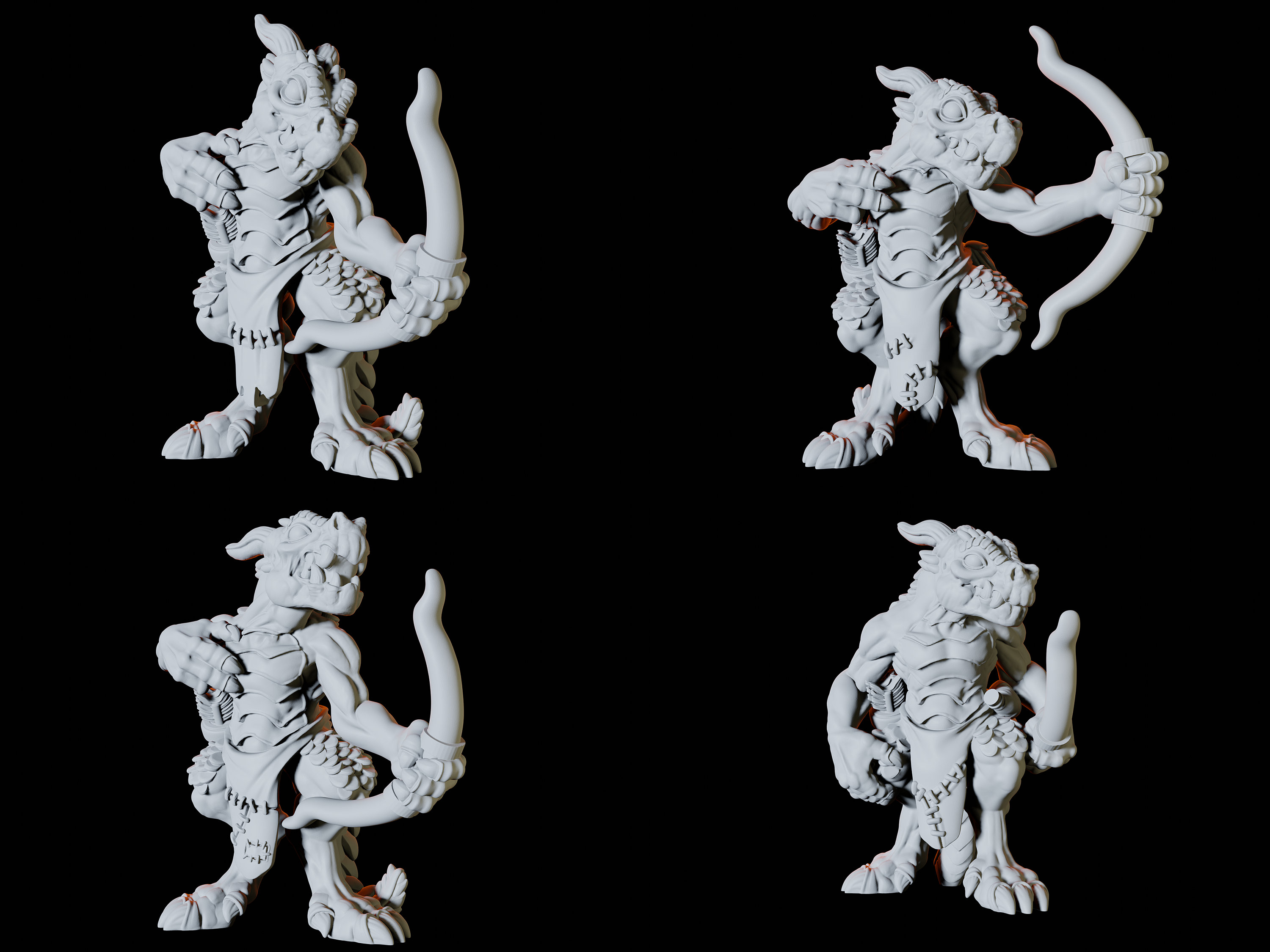 Set of Four Kobold Miniatures for D&D Dungeons and Dragons | Etsy UK