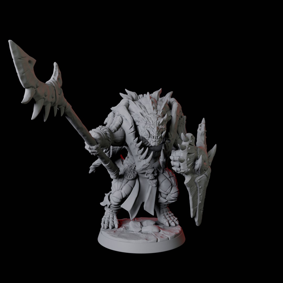 Powerful Lizardfolk Warrior Miniature F for D&D, Dungeons and Dragons ...
