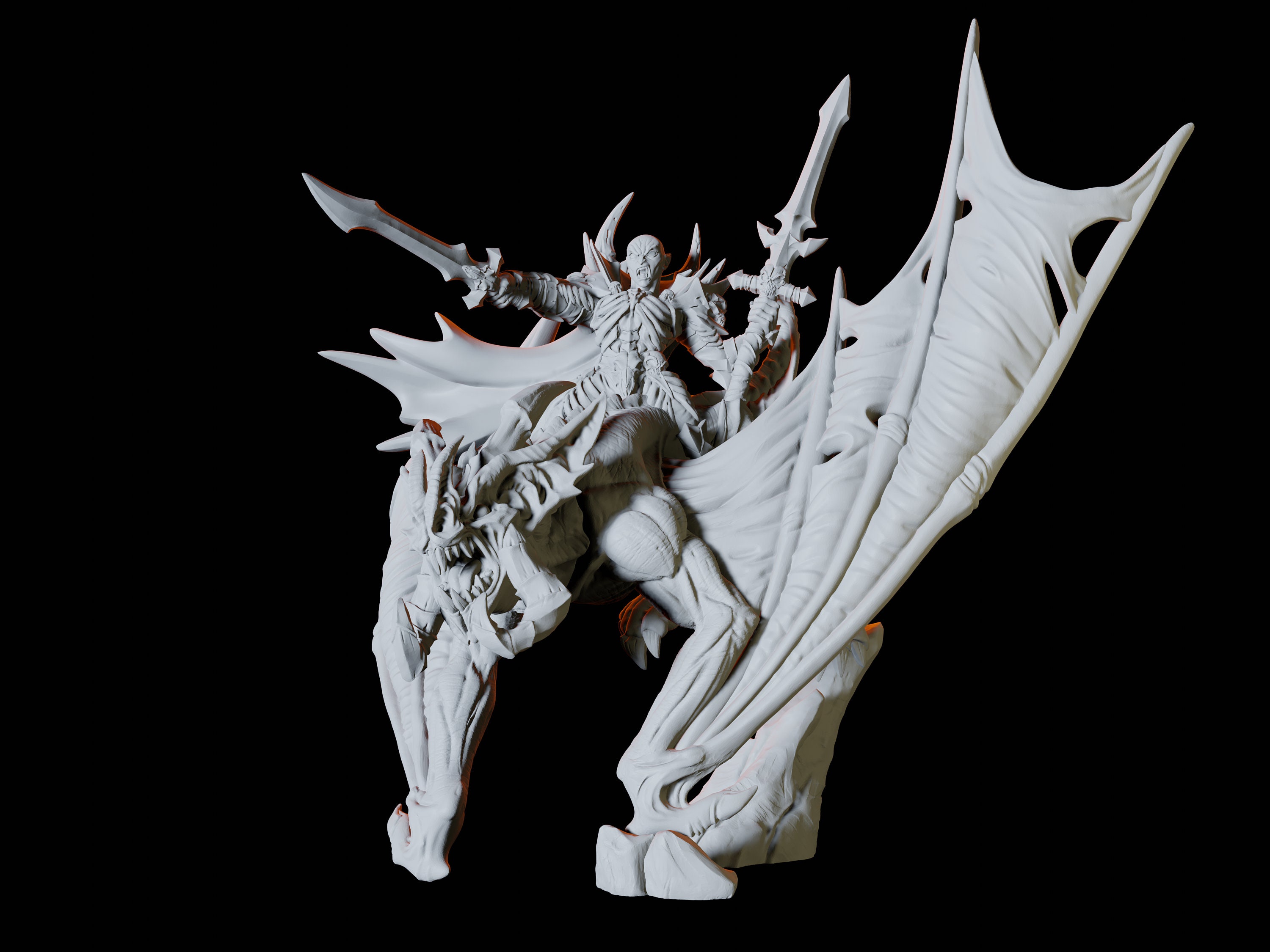 Vampire Mounted on a Giant Bat for D&D Dungeons and Dragons - Etsy UK