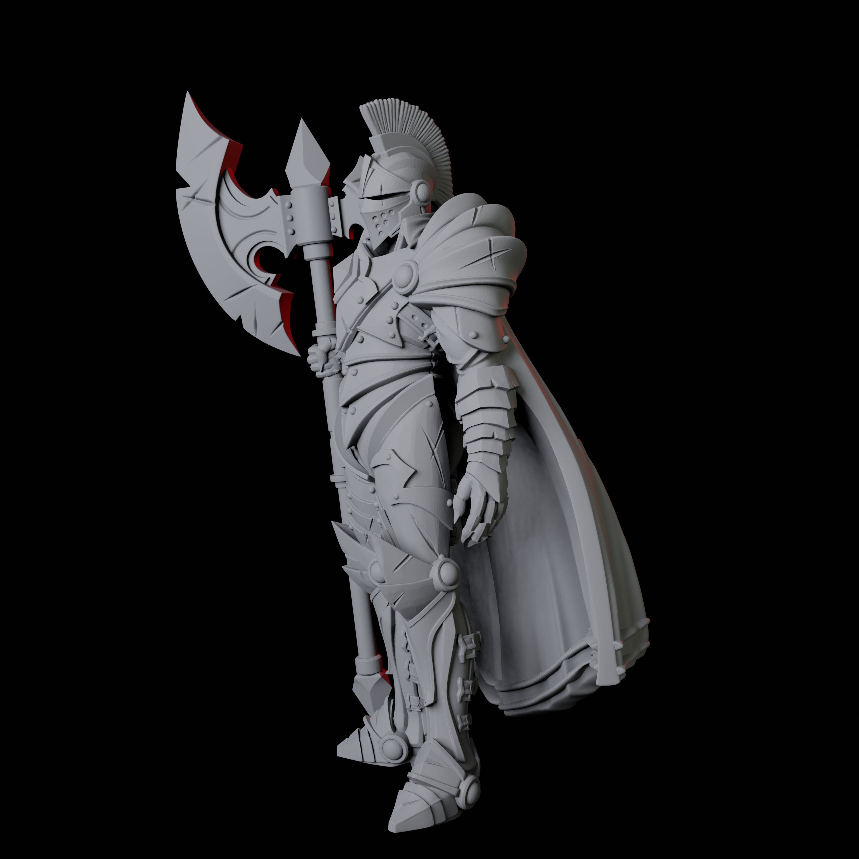 Axe-wielding Knight Miniature A for D&D, Dungeons and Dragons ...
