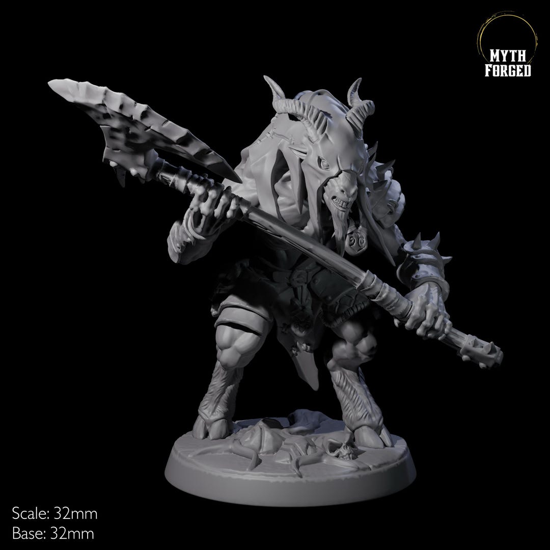 Shadowy Beastman D Miniature for D&D, Dungeons and Dragons, Pathfinder ...