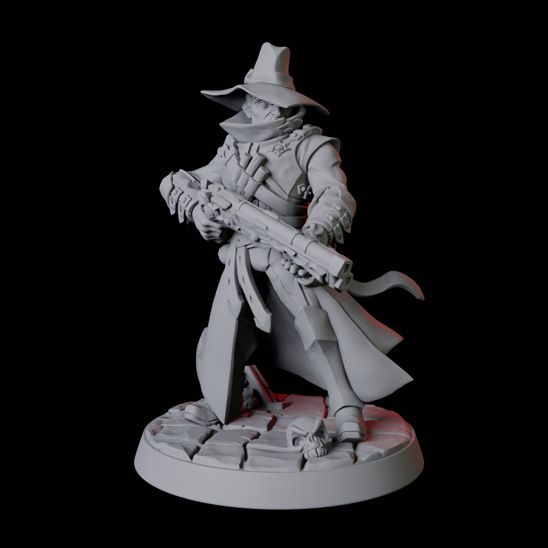 Vampire Hunter Miniature C With Crossbow or Gun for D&D, Dungeons and ...