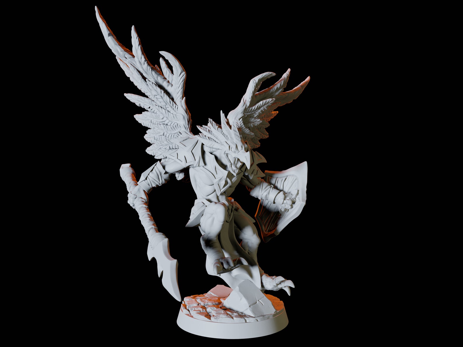 Aarakocra Miniature With Spear and Shield for D&D, Dungeons and Dragons ...