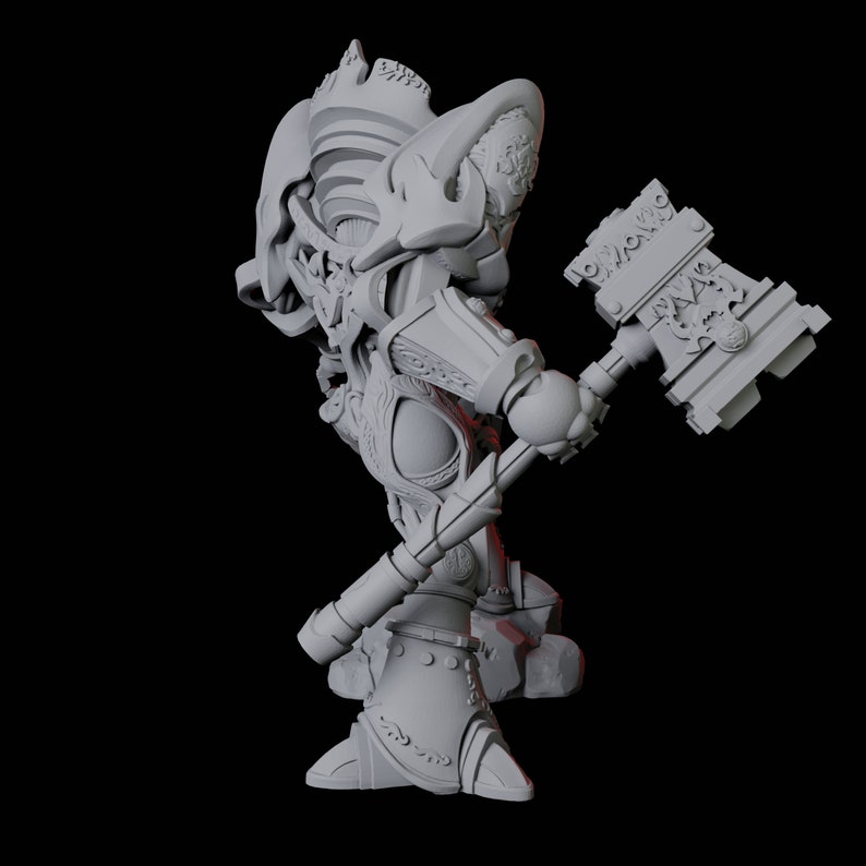 Ornate Warforged Paladin Miniature for D&D, Dungeons and Dragons, Pathfinder and Many Other ...