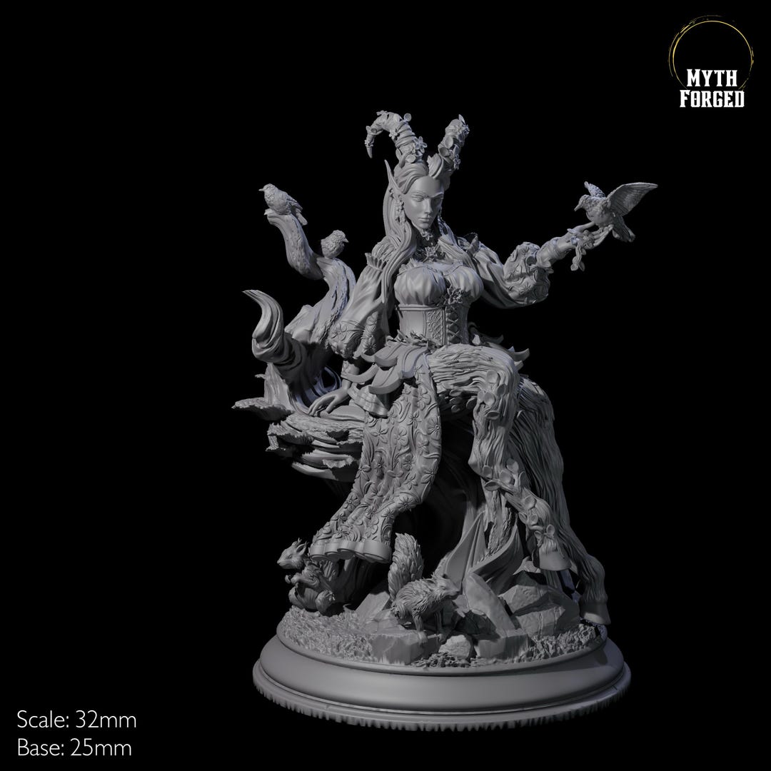 Relaxing Satyr Druid Miniature for D&D, Dungeons and Dragons ...