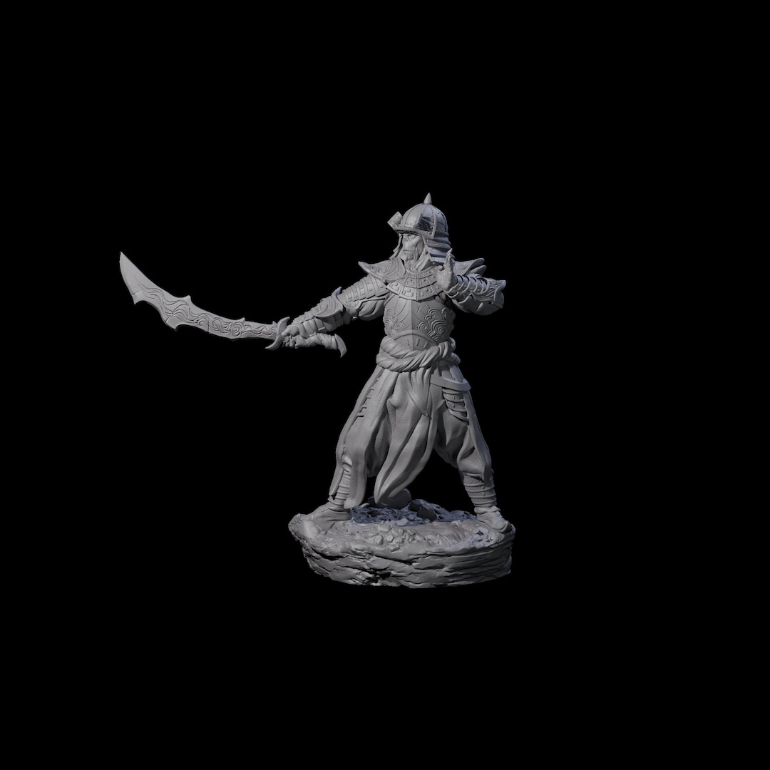 Helmeted Githyanki Fighter Miniature for D&D, Dungeons and Dragons ...