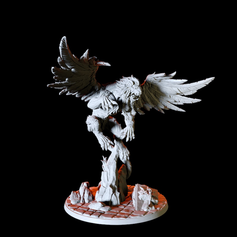 Winged Lion Miniature for D&D Dungeons and Dragons - Etsy UK