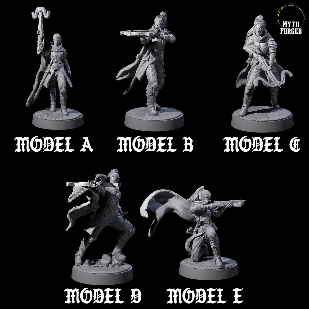 Five Crossbow Ready Rogues Miniature for D&D, Dungeons and Dragons ...