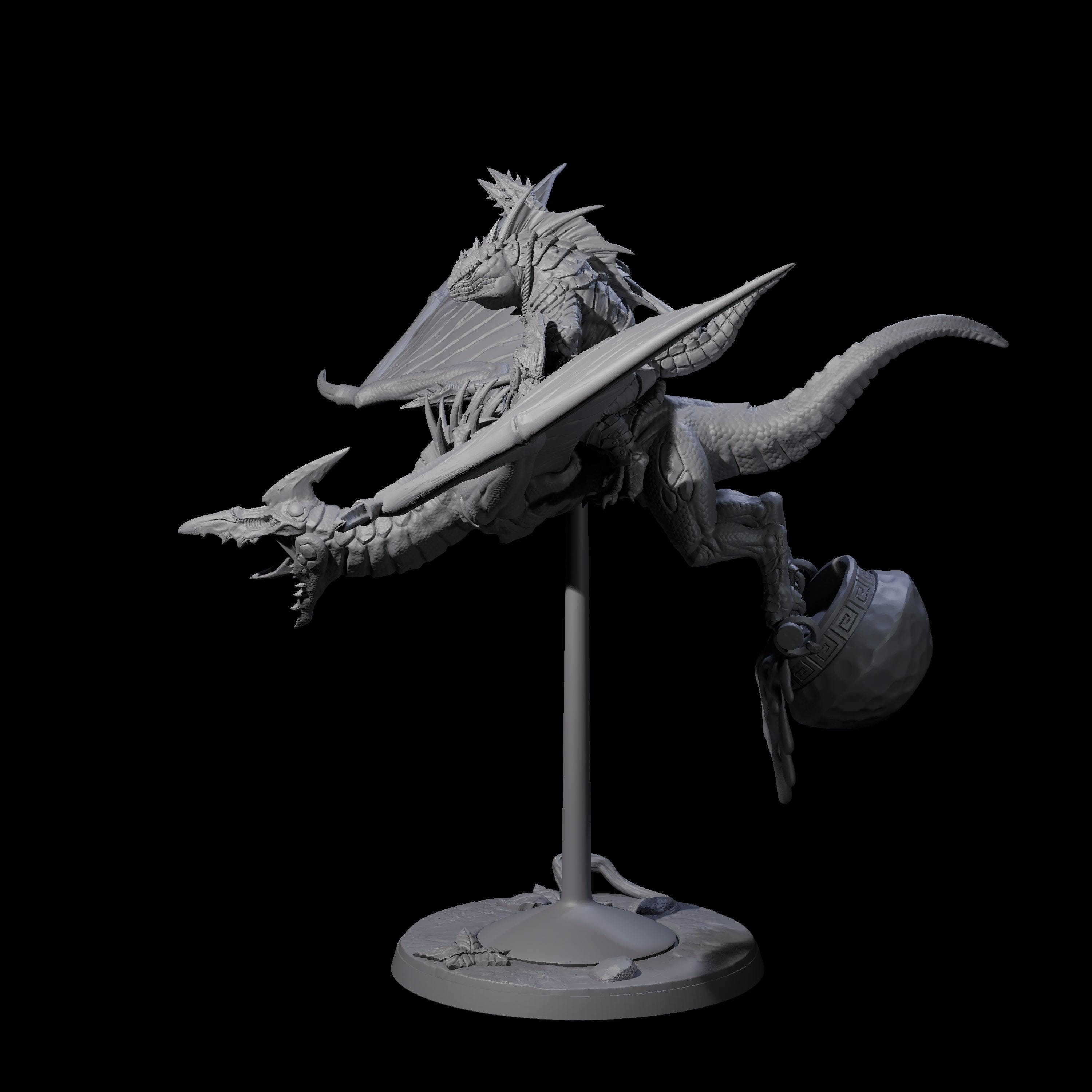 Boiling Lizardfolk Pteranodon Rider D Miniature for D&D, Dungeons and ...