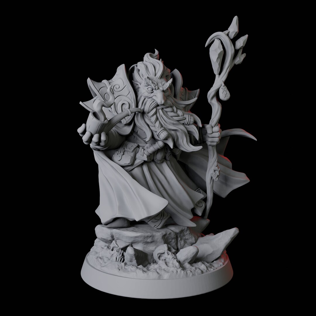 Dwarf Wizard Miniature for D&D, Dungeons and Dragons, Pathfinder and ...