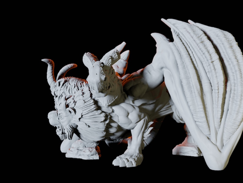 Chimera Miniature for D&D, Dungeons and Dragons, Pathfinder and Many ...