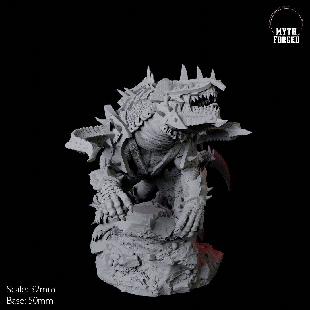 Armoured Udaak or Four Armed Beast Miniature D for D&D, Dungeons and ...