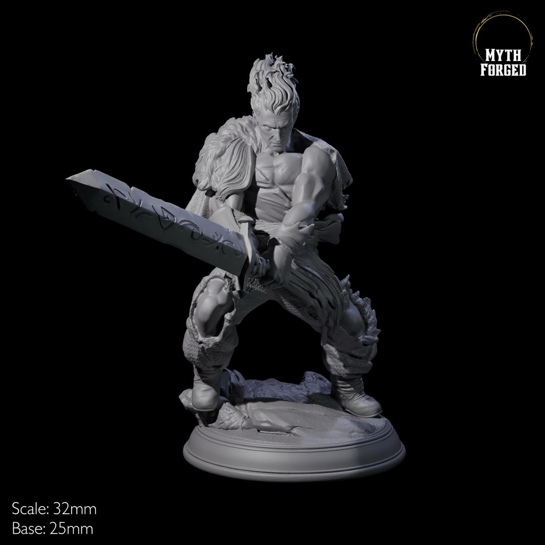 Rippling Sword Monk Miniature for D&D, Dungeons and Dragons, Pathfinder ...