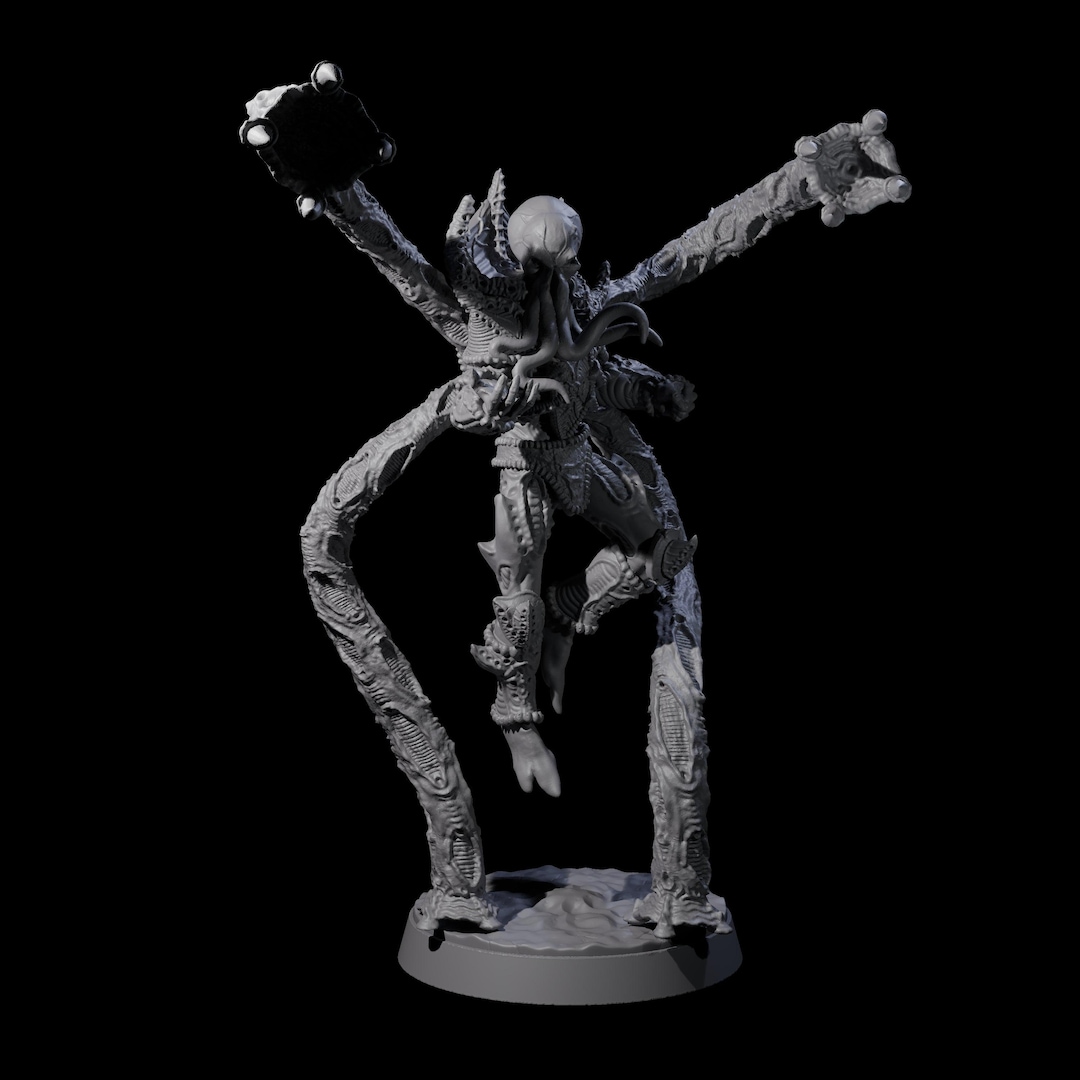 Tentacle Controlled Mind Flayer Controller Miniature for D&D, Dungeons ...