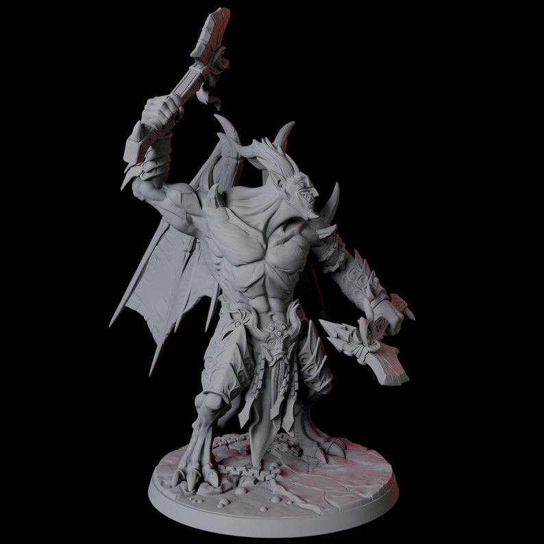 Horned Devil Champion Miniature for D&D Dungeons and Dragons - Etsy